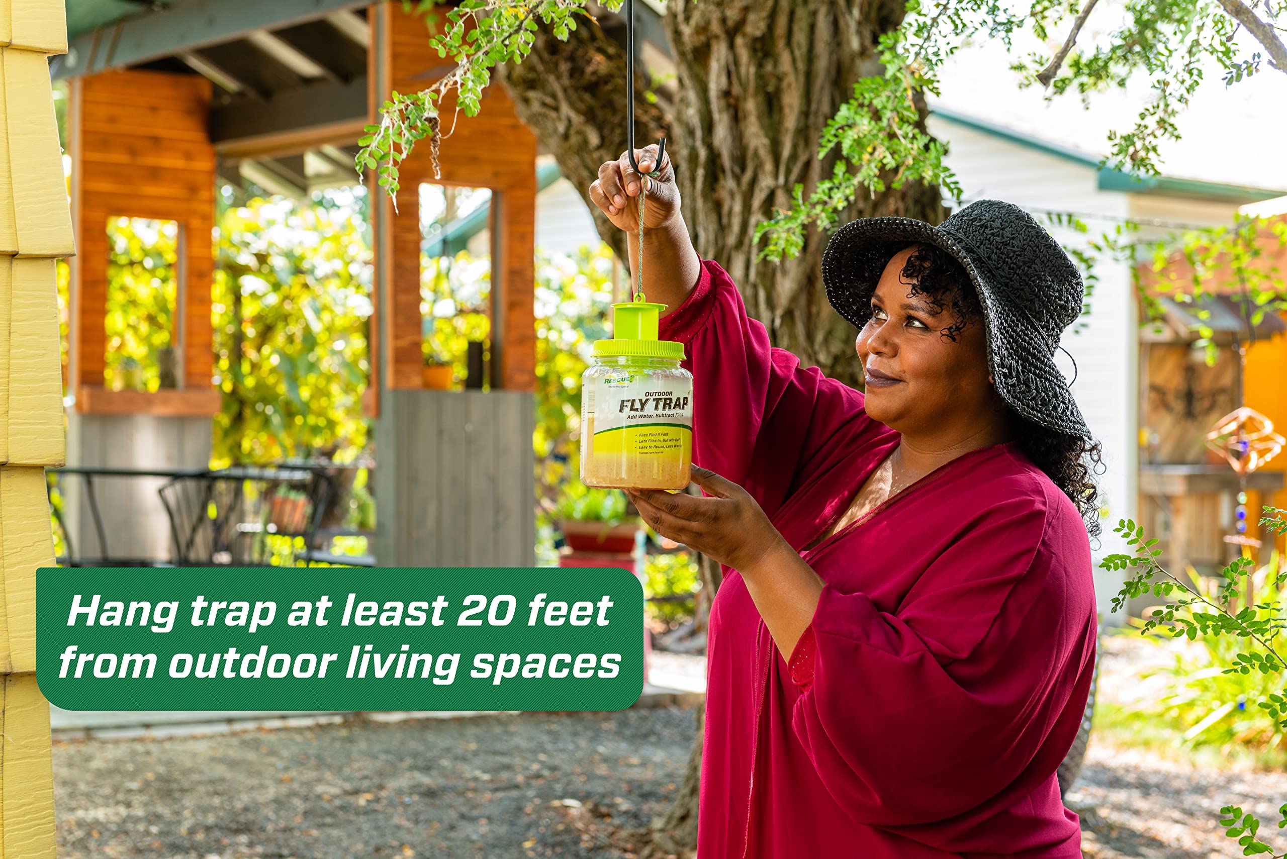 RESCUE! Outdoor Fly Trap - Reusable - 12 Traps