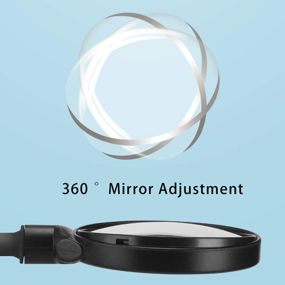 Feluz Bike Mirror, Handlebar Mount Rear View Mirror 360°Adjustable Rotatable, Wide Angle Acrylic Convex Mirrors Glasses for Mountain Road Bike, Cycling Accessories