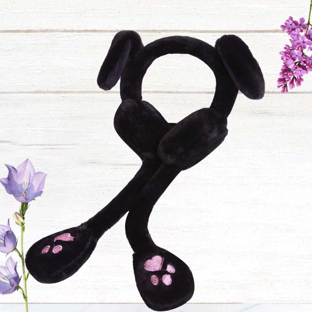 generic Rabbit Ear Earmuffs Easter Rabbit Ear Headbands Winter Ear Warmers for Women Girls White 305B2RYP3317Z