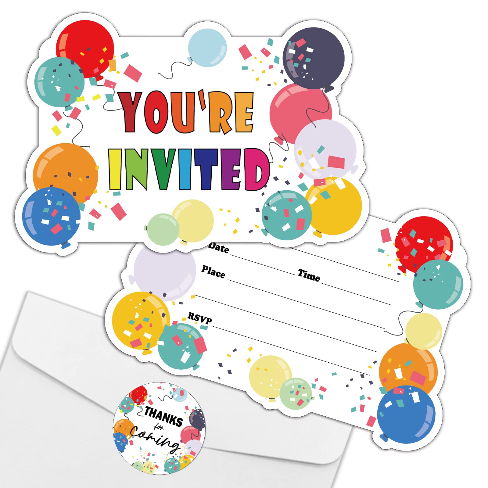 REWIDPARTY Video Game Invitations with Envelopes & StickersďźSet of 15ďź Video Game Shaped Fill-in Invitations Game On Birthday Party Invites Cards Gamer Party Favors Birthday Party Supplies for Kids