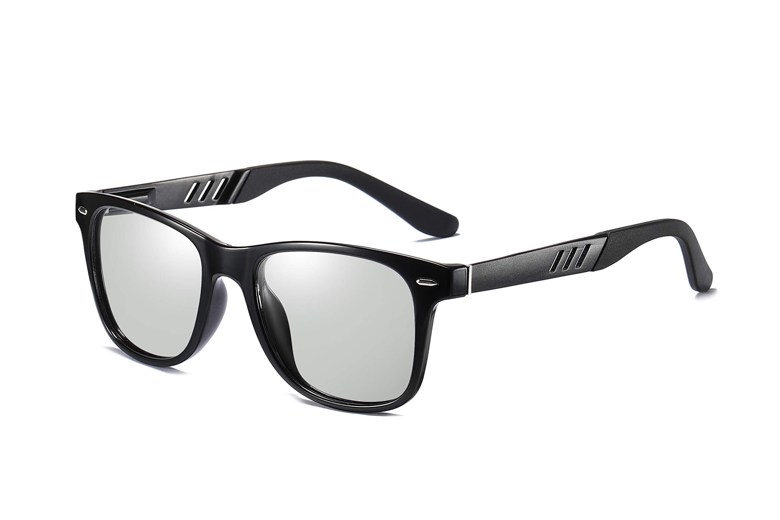 FEISEDY Vintage Polarized Photochromic Sunglasses Men Women 100% UV Protection Outdoor Square Sunglasses B1001