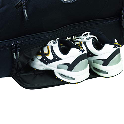 Travelers Club Adventure Rolling Travel Duffel Bag, Black, 22-Inch