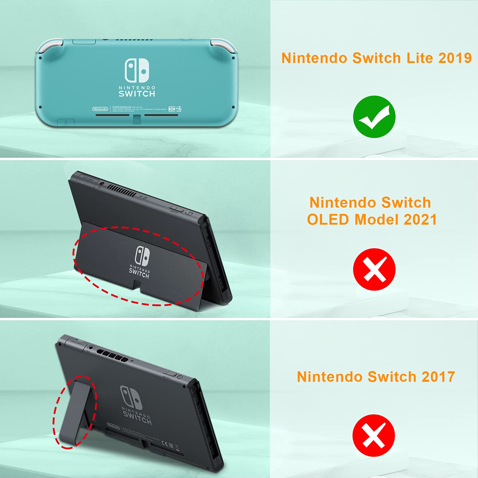 Fintie Case for Nintendo Switch Lite 2019 w/3 Game Card Slots - Soft Silicone [Shock Proof] [Anti-Slip] Protective Cover w/Ergonomic Grip Comfortable Grip Case for Switch Lite Console, Turquoise