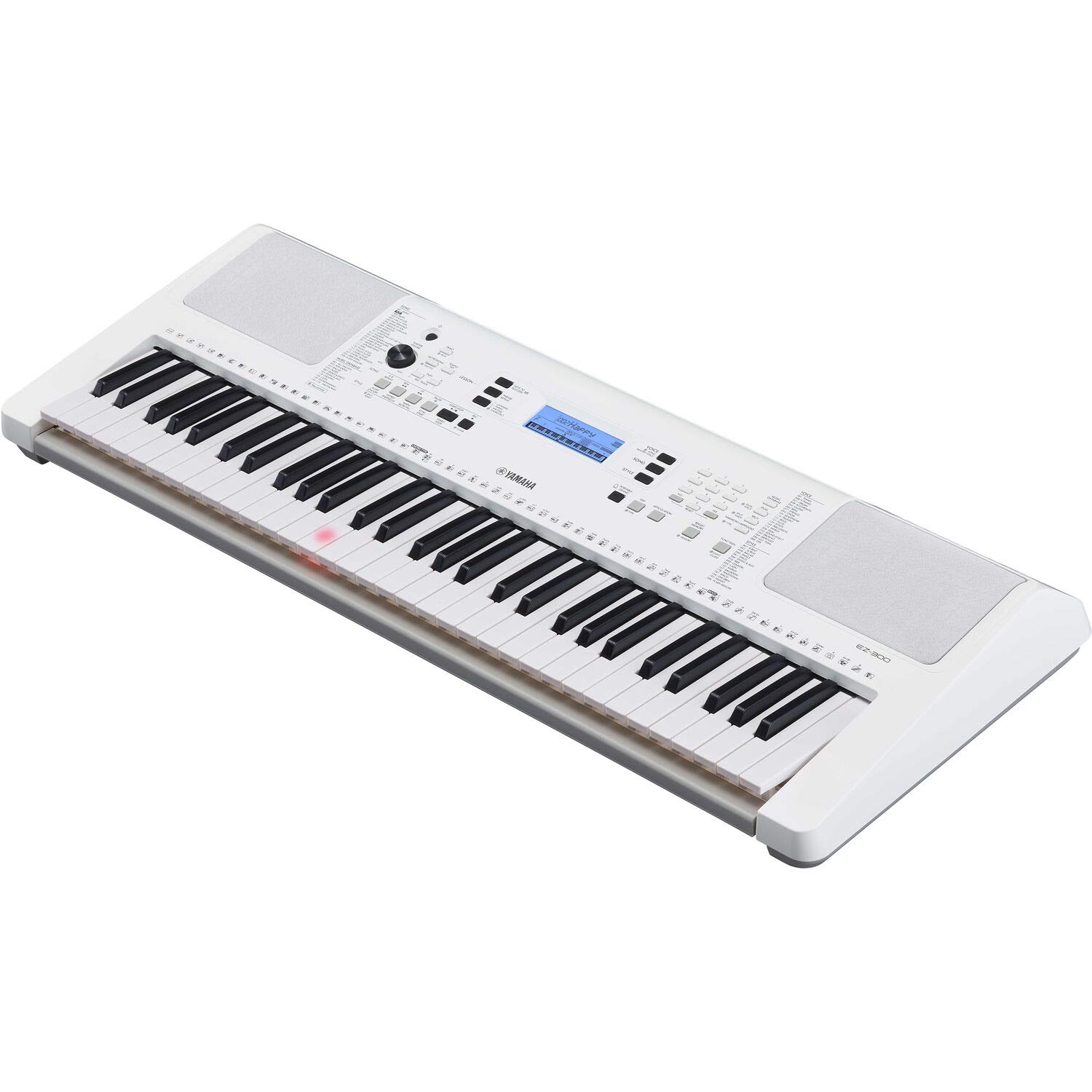 Genesis Bundle Yamaha EZ-300 61-Key Portable Keyboard with Lighted Keys Bundled with Power Supply, Foot switch, Stereo Headphones, and 2-Year Extended Warranty