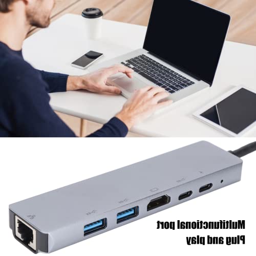 USB C Hub, Aluminium Alloy Material USB C Multiport Adapter for Laptop