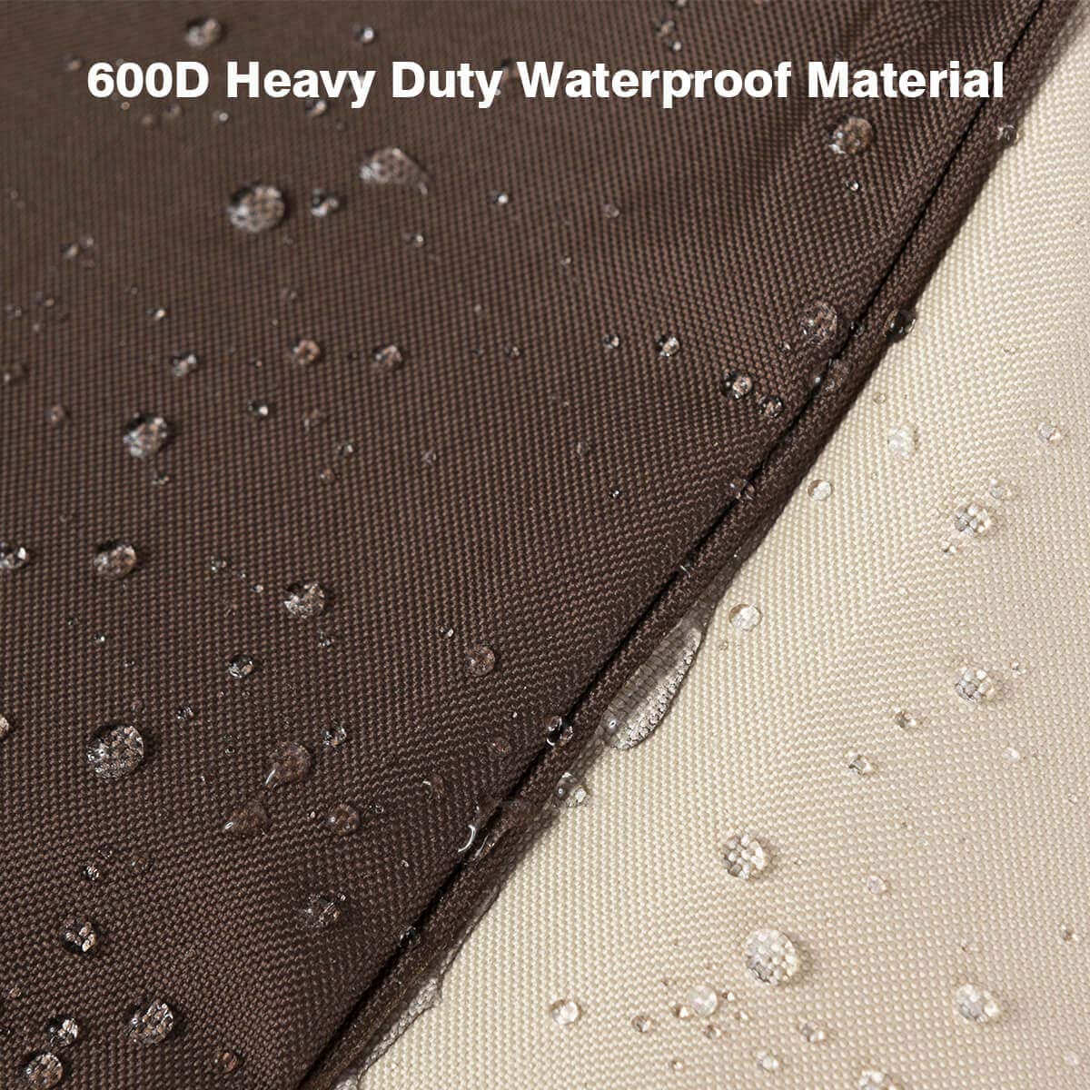 Vailge Stackable Patio Chair Cover,100% Waterproof Outdoor Chair Cover, Heavy Duty Lawn Patio Furniture Covers,Fits for 4-6 Stackable Dining Chairs,2 Pack-36"Lx28"Wx47"H,Beige&Brown
