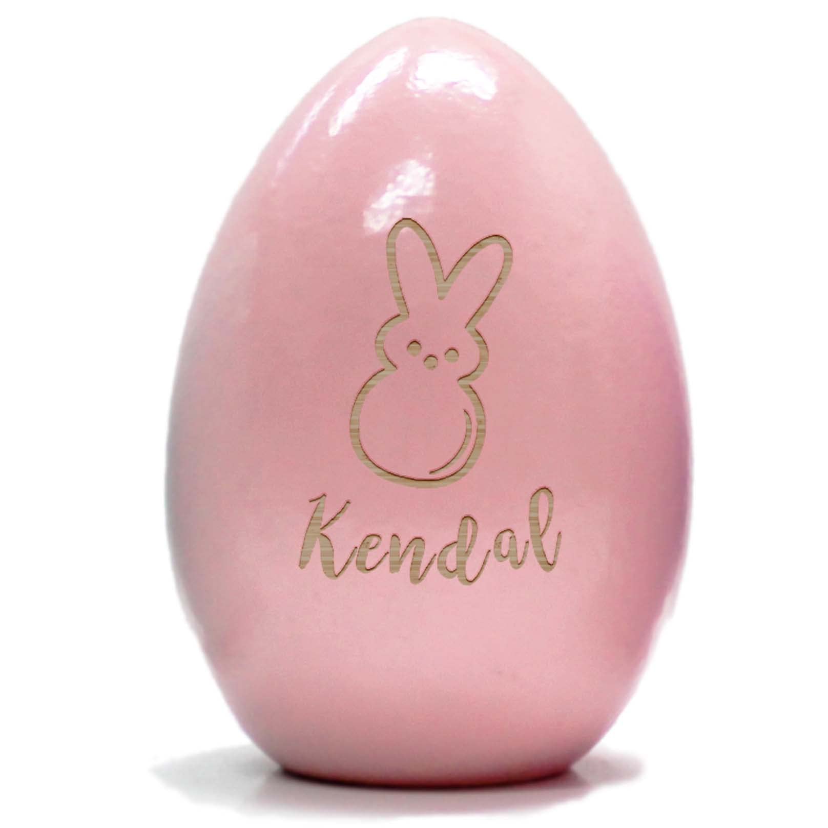 MYETCHEY Personalized Easter Egg Easter Basket Stuffers for Babies Baby Easter Easter Gifts for Toddlers Wood Easter Egg Easter Basket Stuffers for Toddler (Bunny Peep)
