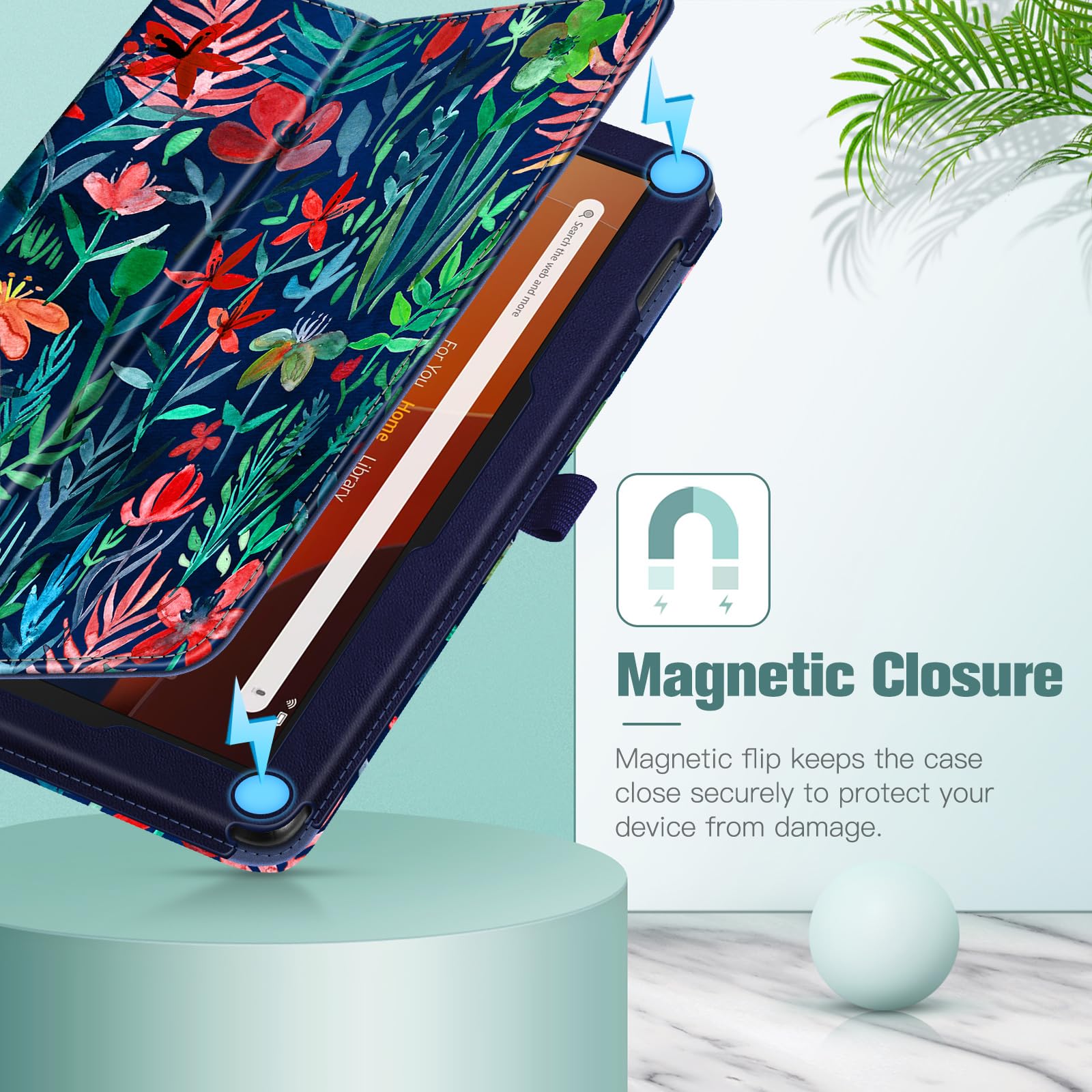 Fintie Folio Case for All-New Amazon Fire HD 10 and 10 Plus Tablet (13th/11th Generation, 2023/2021 Release) 10.1" - Slim Fit Standing Cover with Auto Sleep/Wake, Jungle Night