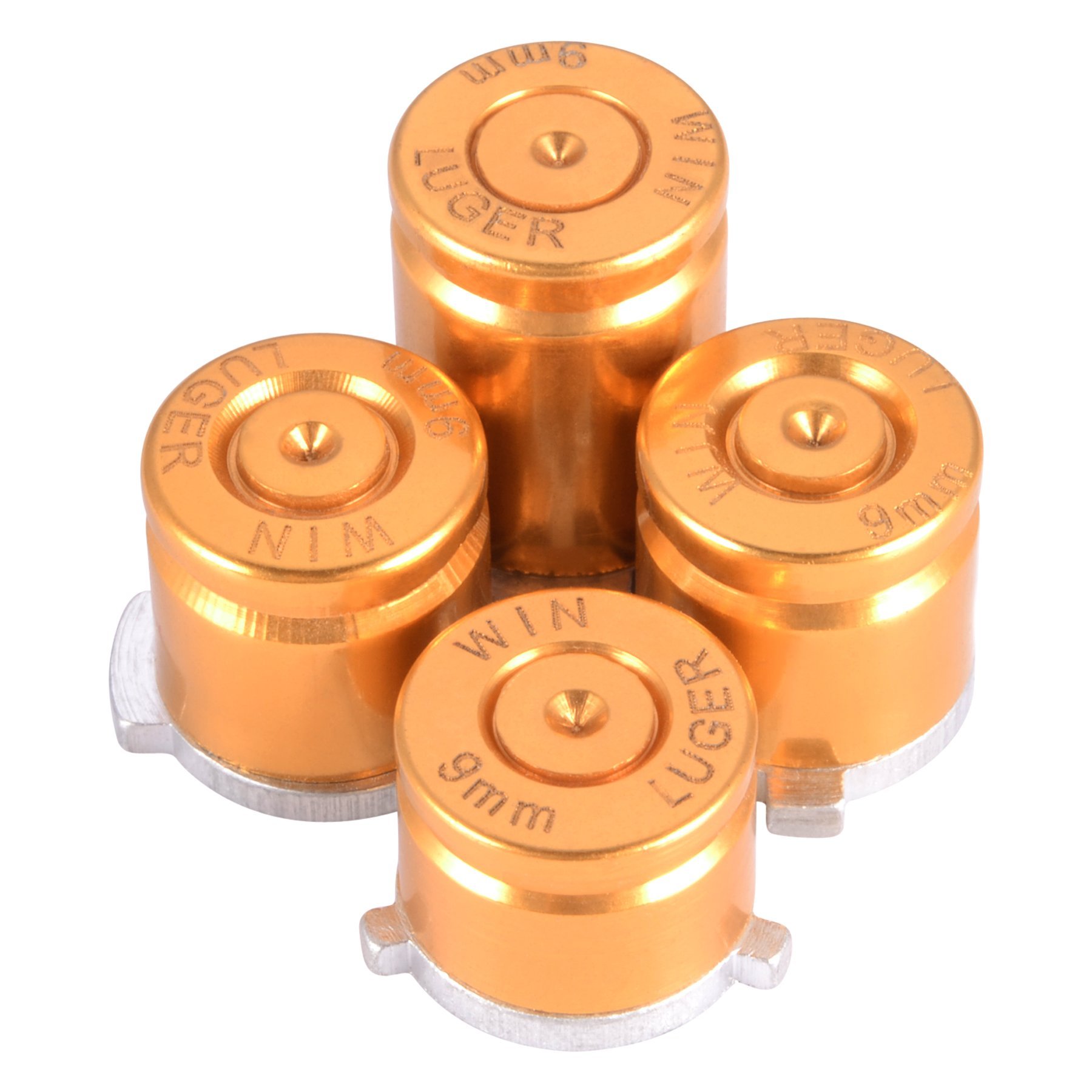 eXtremeRate Gold Metal Alumium Alloy Bullet ABXY Mod Buttons Replacement Parts for Xbox One Controller