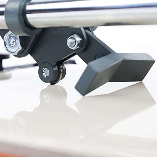 TILER 14 Inch Manual Tile Cutter, Professional Porcelain Ceramic Tile Cutter with Chrome Plated Solid Rails, Tungsten Carbide Cutting Wheel, Adjustable Fence Gauge, Anti-Skid Feet 8103E-2