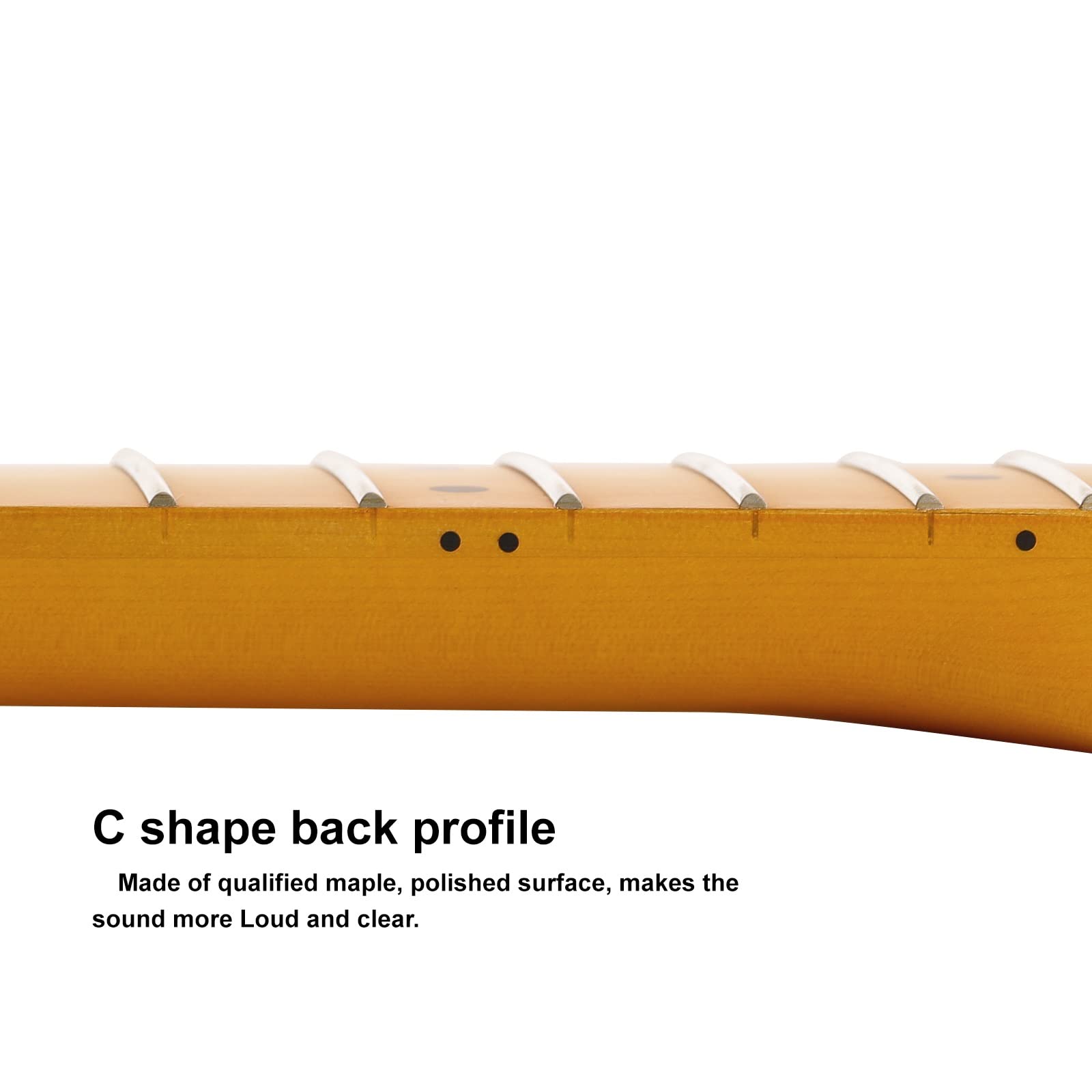 Guitar Neck 22 Fret ST Maple Fretboard Guitar Neck Guitar DIY Parts Replacement