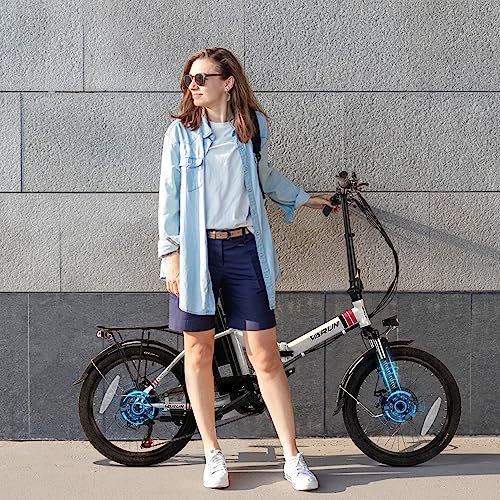 VARUN Folding Electric Bike for Adults 20"/26" Electric Bicycle with 20/25MPH E-Bike UL Certification Removable Battery Shimano 7-Speed Electric City Commuter Bicycle