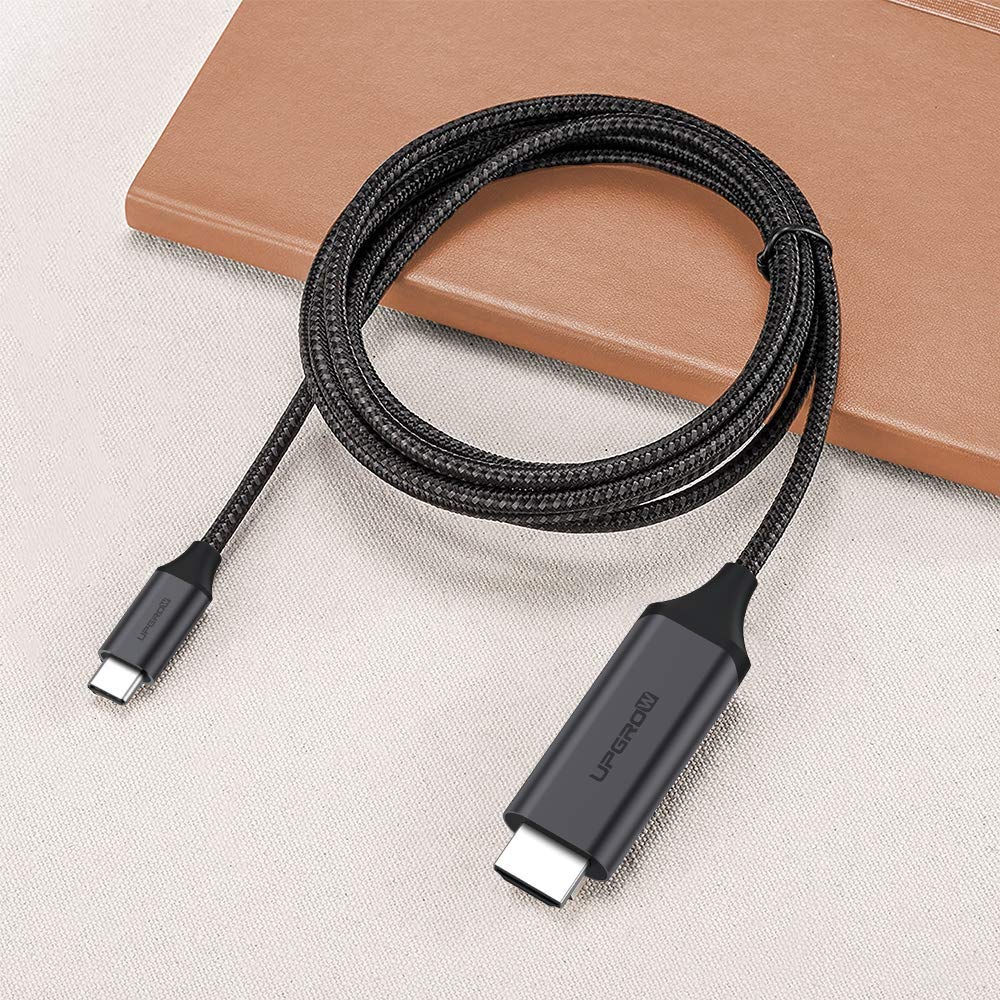 HOTFUN UPGROW USB C to HDMI Cable 6FT 4K@60Hz USB Type C to HDMI Cable for MacBook Pro MacBook Air iPad Pro iMac ChromeBook Pixel (HOTFUNHM6), Black
