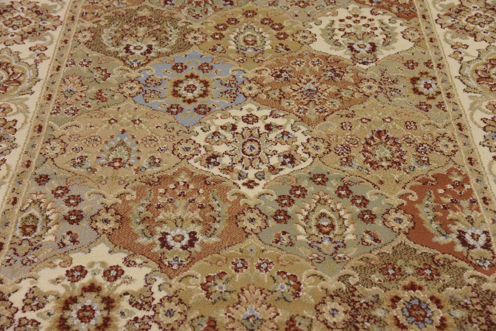 Unique Loom Voyage Collection Traditional Oriental Classic Intricate Medallion Design Area Rug, Rectangular 5' 3" x 8' 0", Ivory/Brown