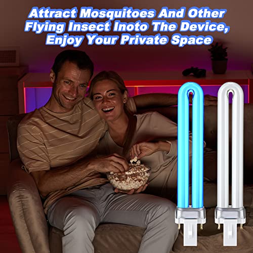 Kittmip Bug Zapper Replacement Bulb Compatible with 21050 9W UV Bulb Compatible with Models DT3009 DT3019 DT3039 Single U Shaped Twin Tube Ultraviolet Mosquito Killer Lamp Bulb (2 Packs)