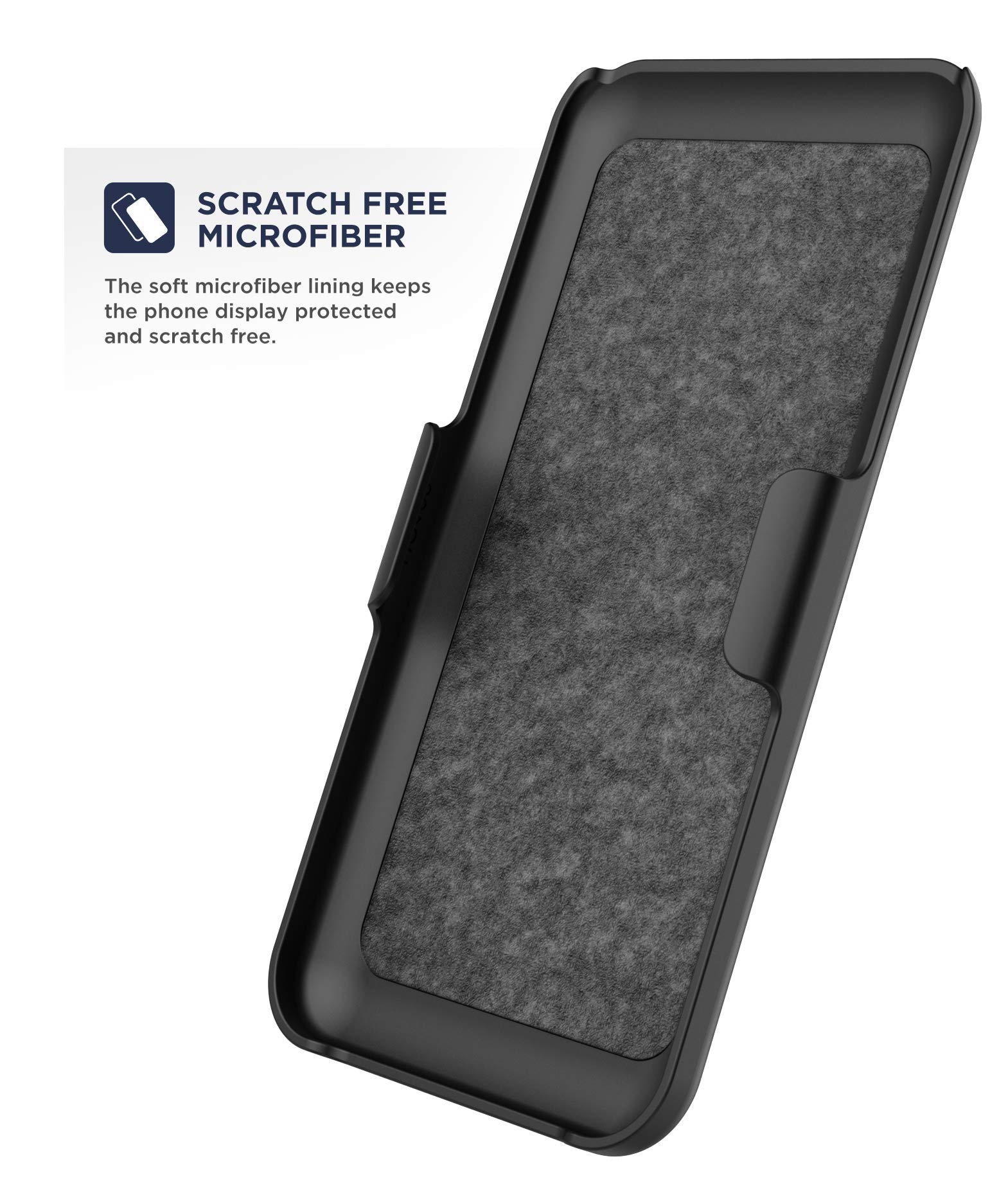 Encased Galaxy S20 Plus Belt Clip Case (2020 DuraClip) Slim Cover with Holster (Samsung S20+ 6.7) Black