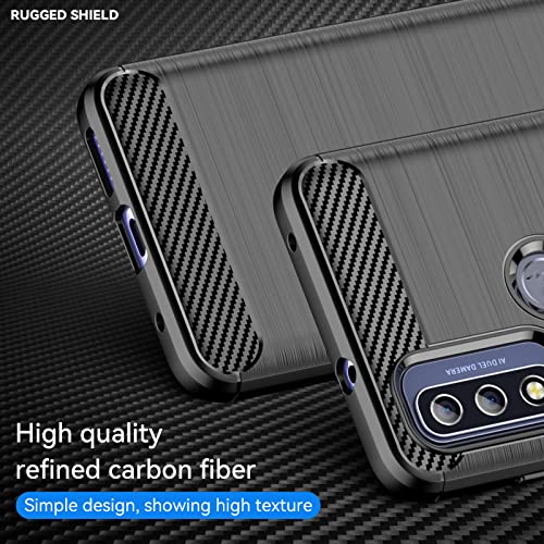 M MAIKEZI Compatible with Motorola Moto G Pure Case with HD Screen Protector Fashion Non-Slip Shock-Absorption Flexible TPU Bumper Soft Rubber Protective Phone Case Cover for Moto G Pure, Black