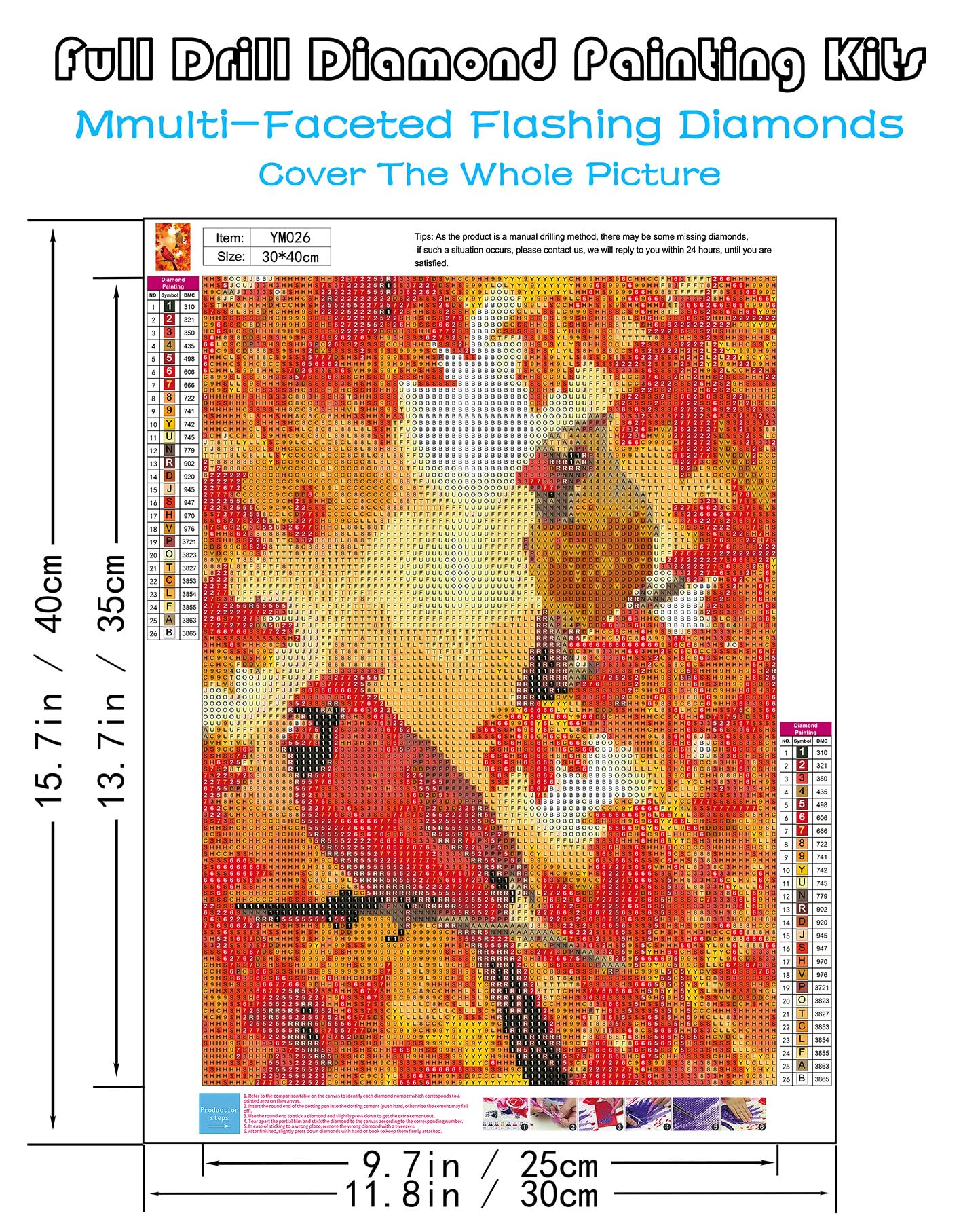 Fall Birds Diamond Painting Kits for Adults, Cardinal 5D Diamond Art Kits, DIY Maple Leaves Paint with Diamonds Kit, Full Drill Round Diamond Dots Autumn Gem Art for Home Wall Decor 12 x 16 Inch