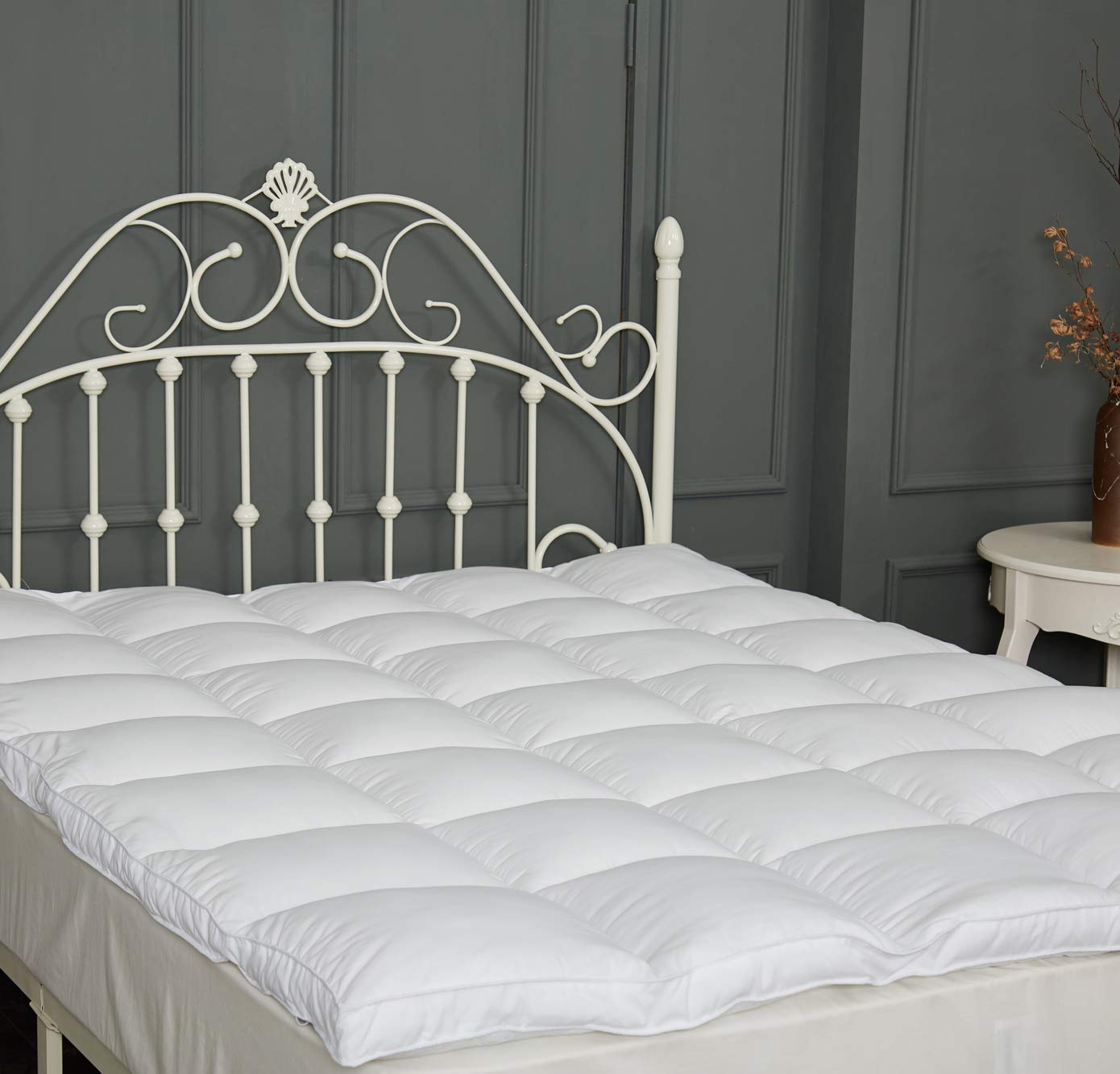 SUFUEE Mattress Topper Twin Size 2 inch Thick Down Alternative Quilted Mattress Cover Soft and Warm Mattress Pad for All Seasons