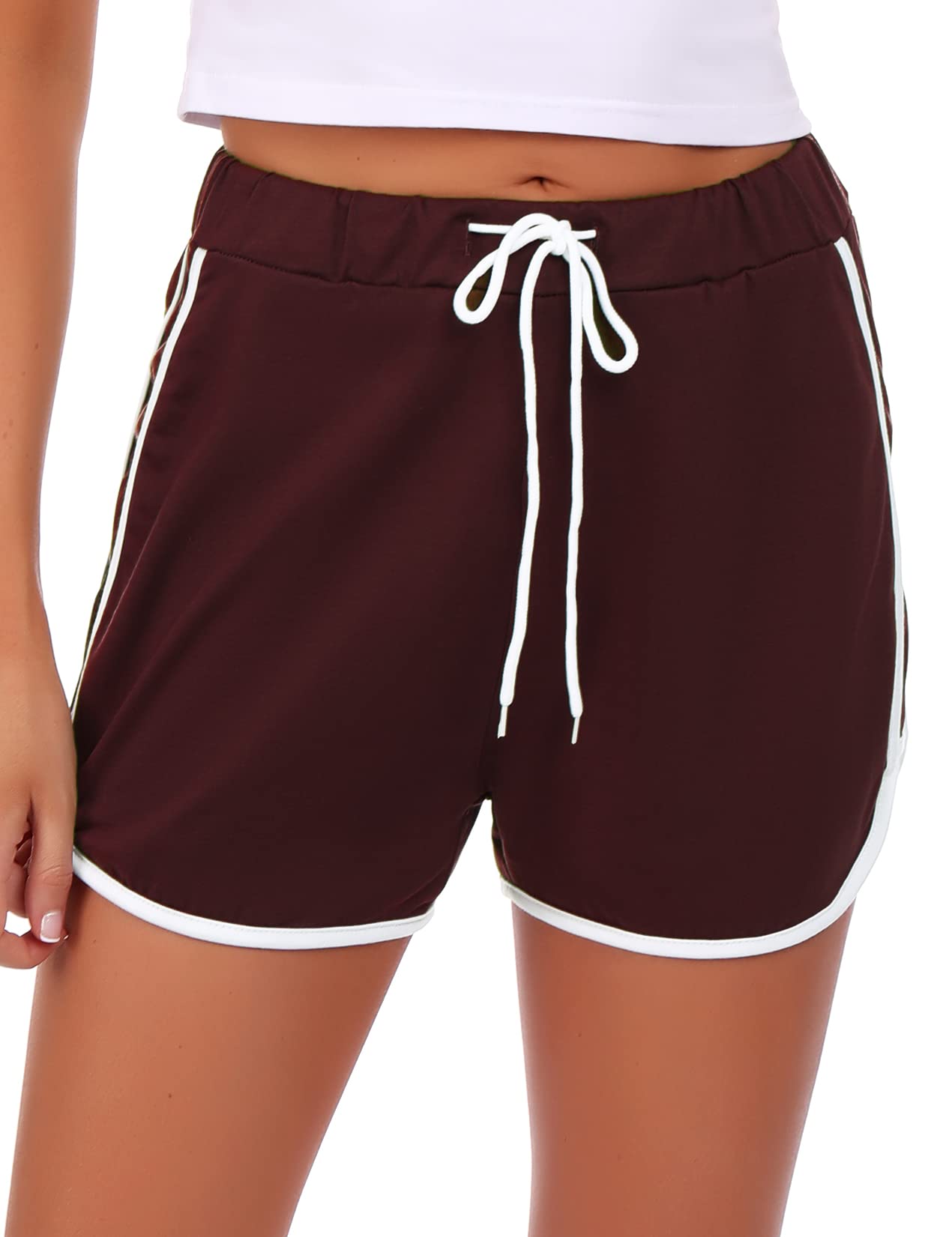 hpoaf Women's Athletic Shorts Cotton Yoga Short Pants Summer Casual Active Lounge Shorts