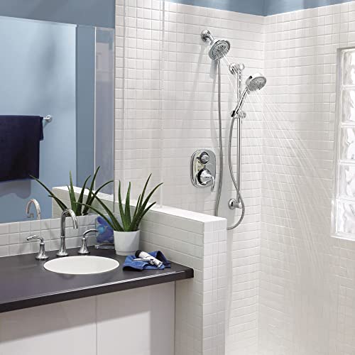 Moen Eco-Performance Chrome Handheld Showerhead with 69-Inch-Long Hose Featuring 30-Inch Wall-Mounted Slide Bar, Four-Function Hand Shower offers Personalized Spray, 3667EP
