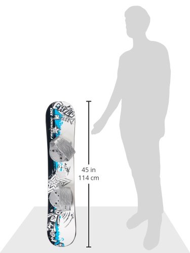 EMSCO Group – Graffiti Snowboard – Great for Beginners – For Kids Ages 5-15 – Design your Own Board Graphic – Solid Core Construction – Adjustable Step-In Bindings