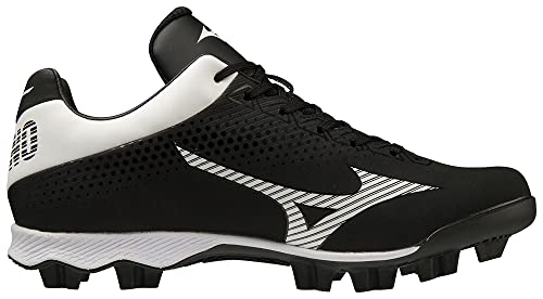 Mizuno Women's Wave Finch Lightrevo Softball Shoe, Black-White, 8