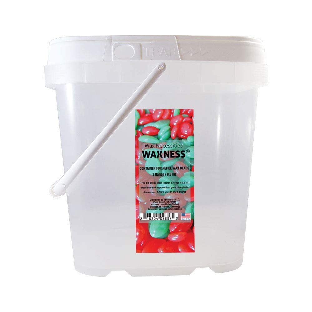 Waxness Clear Plastic Empty Container for Refill Wax Beads 1 Gallon