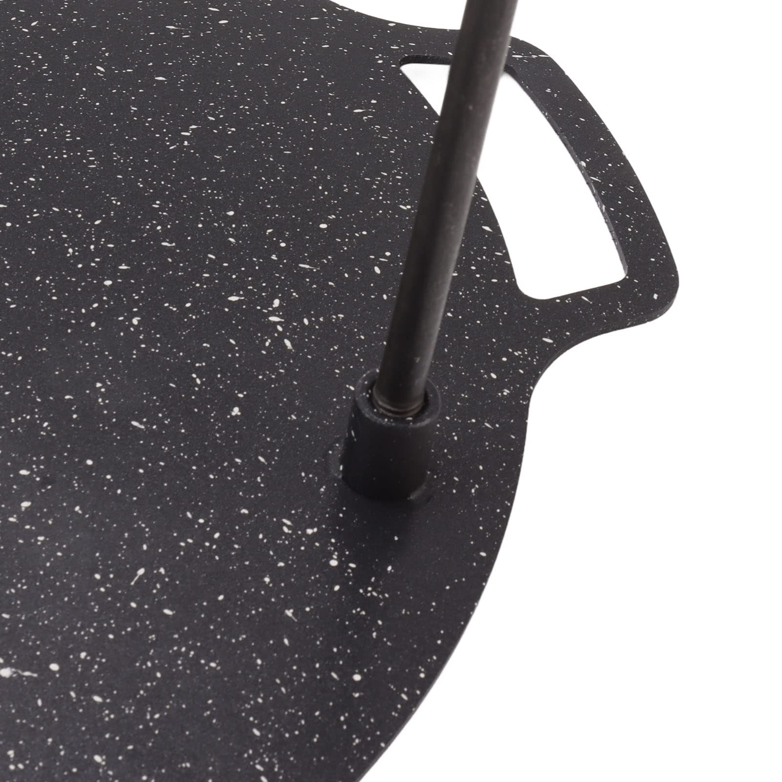 Round BBQ Grill Pan Prevent Stick 6 Layer Coating Handles Medical Stone Barbecue Plate Fast Thermal Conductivity Stable Support for Stove Oven Outdoors (41CM)
