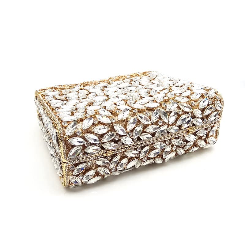 MJWDP Bridal Wedding Party Purse Women Evening Party Handbag Clutches Elegant Crystal Purses (Color : E, Size : 1)