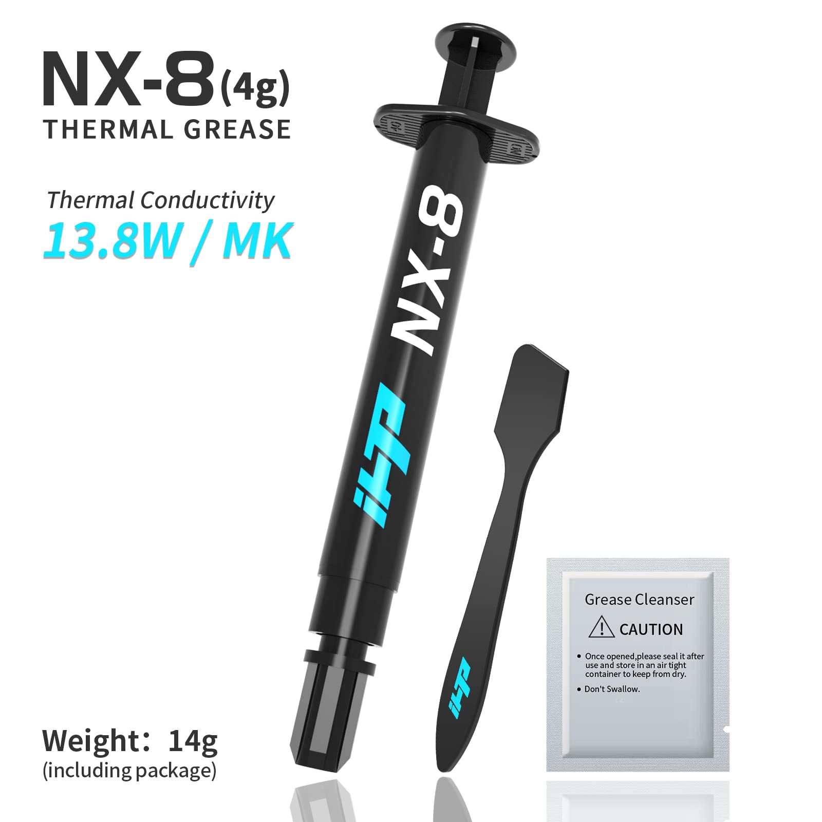 iHTP Thermal Paste Ultra-High Performance Thermal Compound 4g, Nano-tech Diamond Particle (13.8 W/m.K)