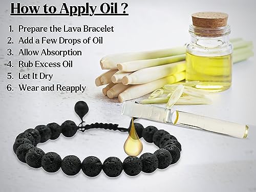 Mosquito Repellent Bracelets and Anklet Repeller with Essential Oil Refill Container - Lava Stone Camping Essentials Mosquito Bracelets for Adults Bug Repellent Bracelets - Pack of 2 Bug Bands