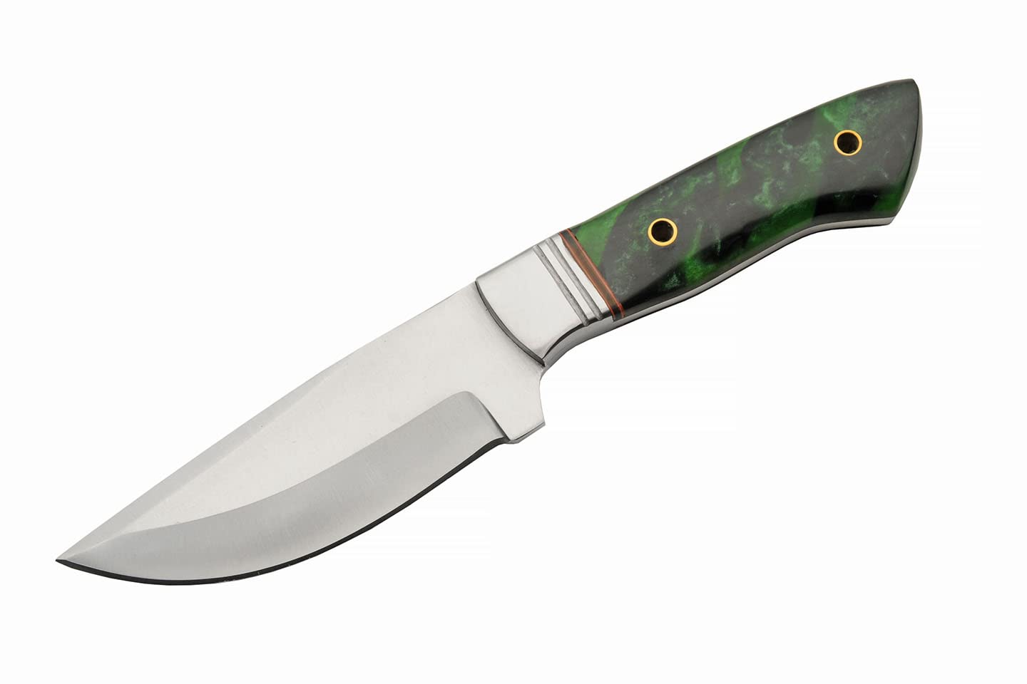 Emerald Wave Green Resin 9" Stainless Steel Hunting Knife