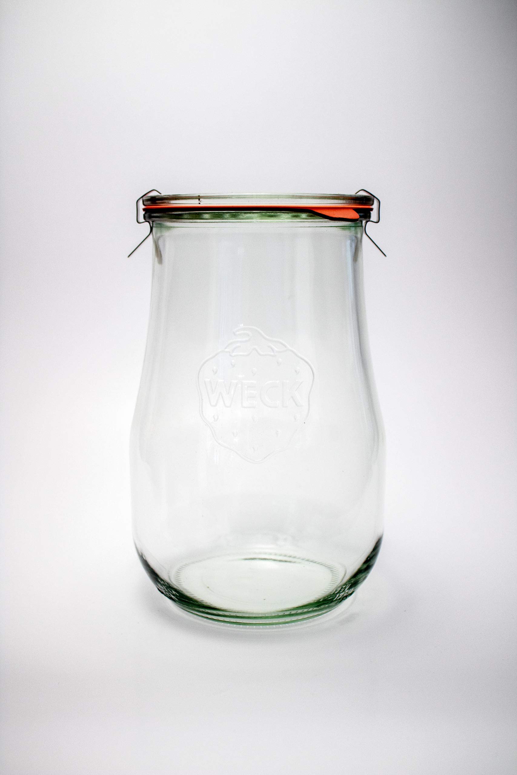 Weck Jars - Weck Tulip Jars 1.5 Litres - Sour Dough Starter Jars - Large Glass Jars for Sourdough - Starter Jar with Glass Lid - Tulip Jar with Wide Mouth - Suitable for Canning and Storage - (2 Jars)