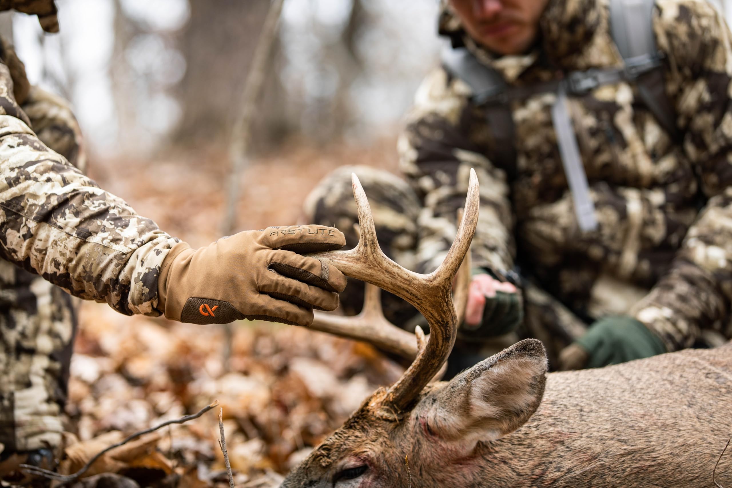 First Lite Alpine Cold Weather Glove - Wool Insulated Waterproof Camo Hunting Gloves - First Lite Cipher - Small
