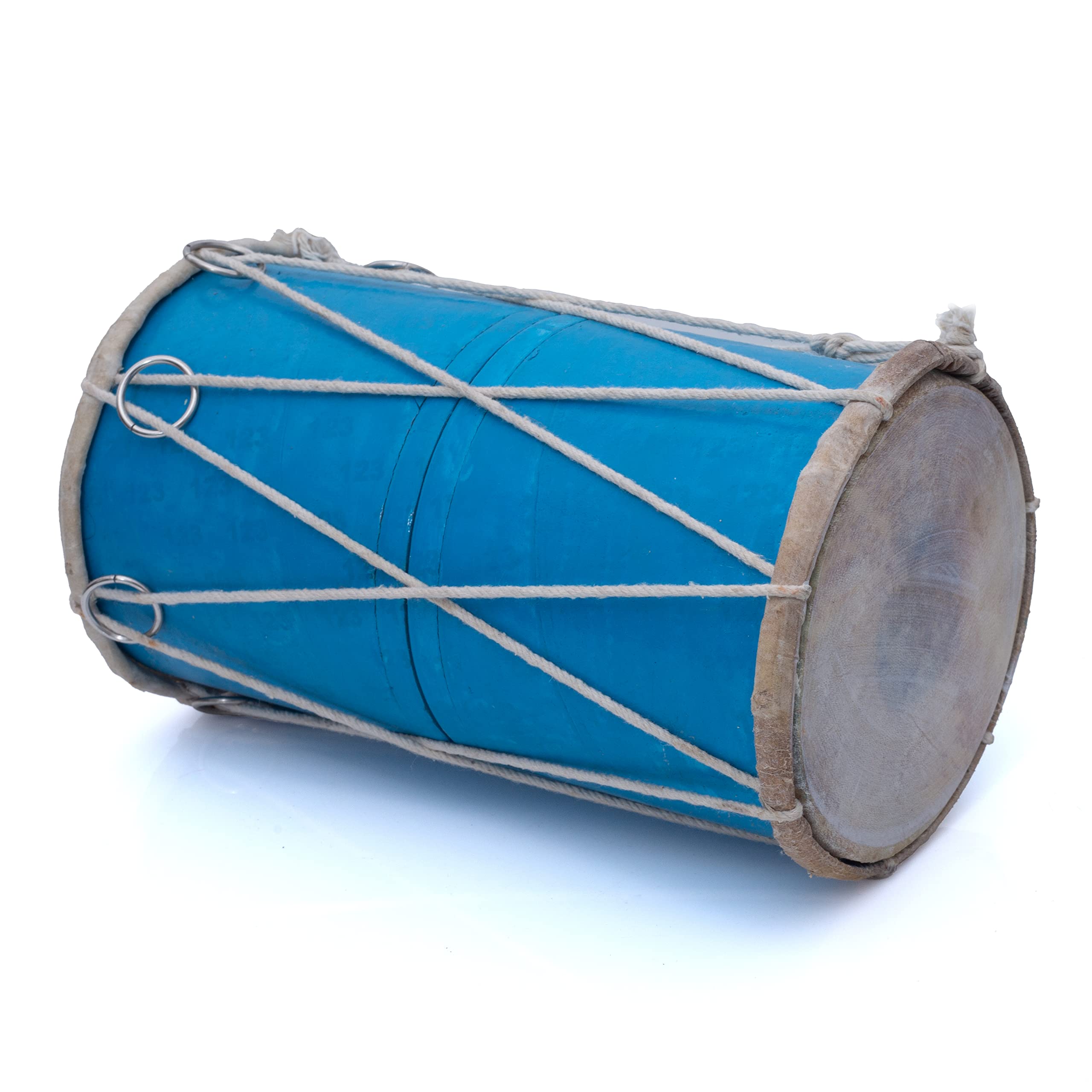 Handmade Wooden & Leather Classical Indian Folk Tabla Drum Set Hand Percussion Drums World Musical Instruments Punjabi Dhol Dholak Dholki 10 x 6 Inches Fun Birthday Housewarming Gift Ideas