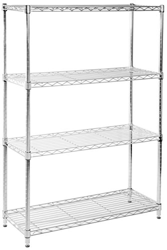 Seville Classics 4-Tier UltraZinc NSF Steel Wire Shelving, 14" D x 36" W x 54" H