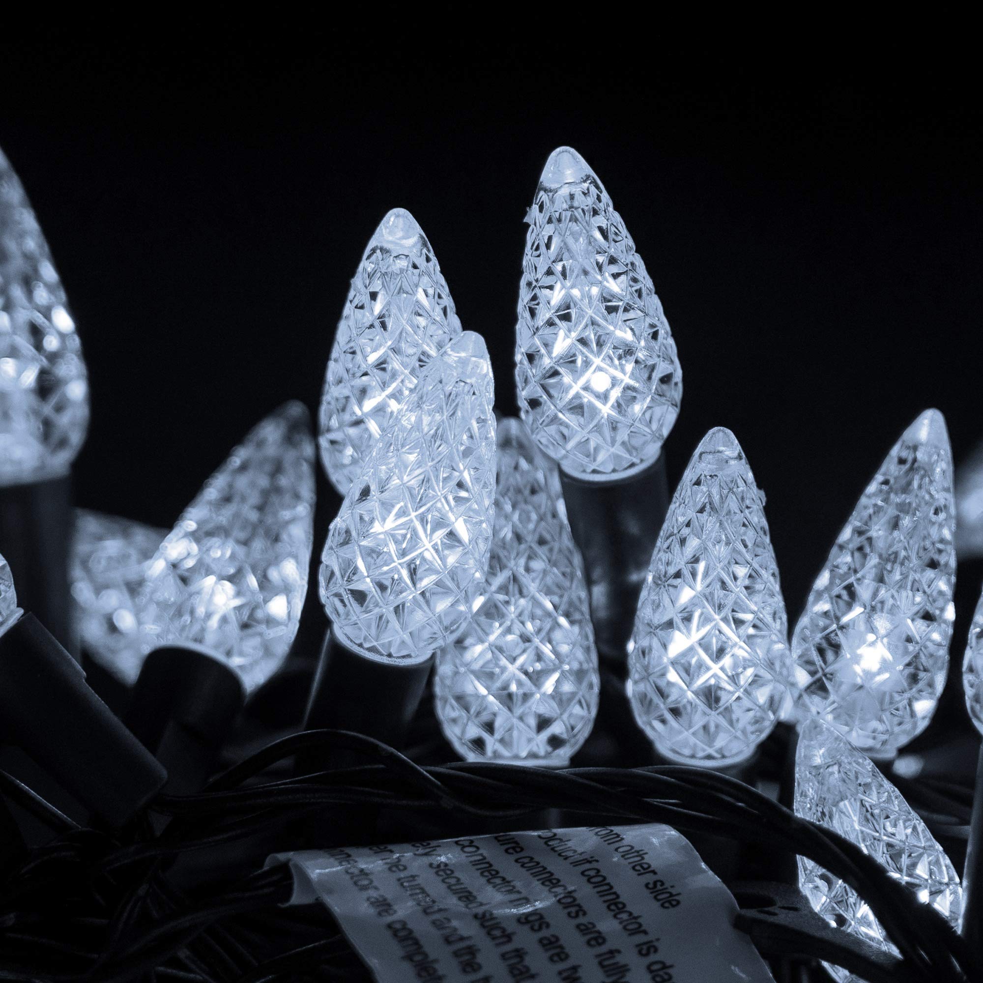 FUNPENY C6 Battery Operated Christmas Lights, 50 LED 17ft Christmas String Lights with 8 Modes, Christmas Decorations for Indoor Outdoor Xmas Tree Wedding Holiday, Warm White