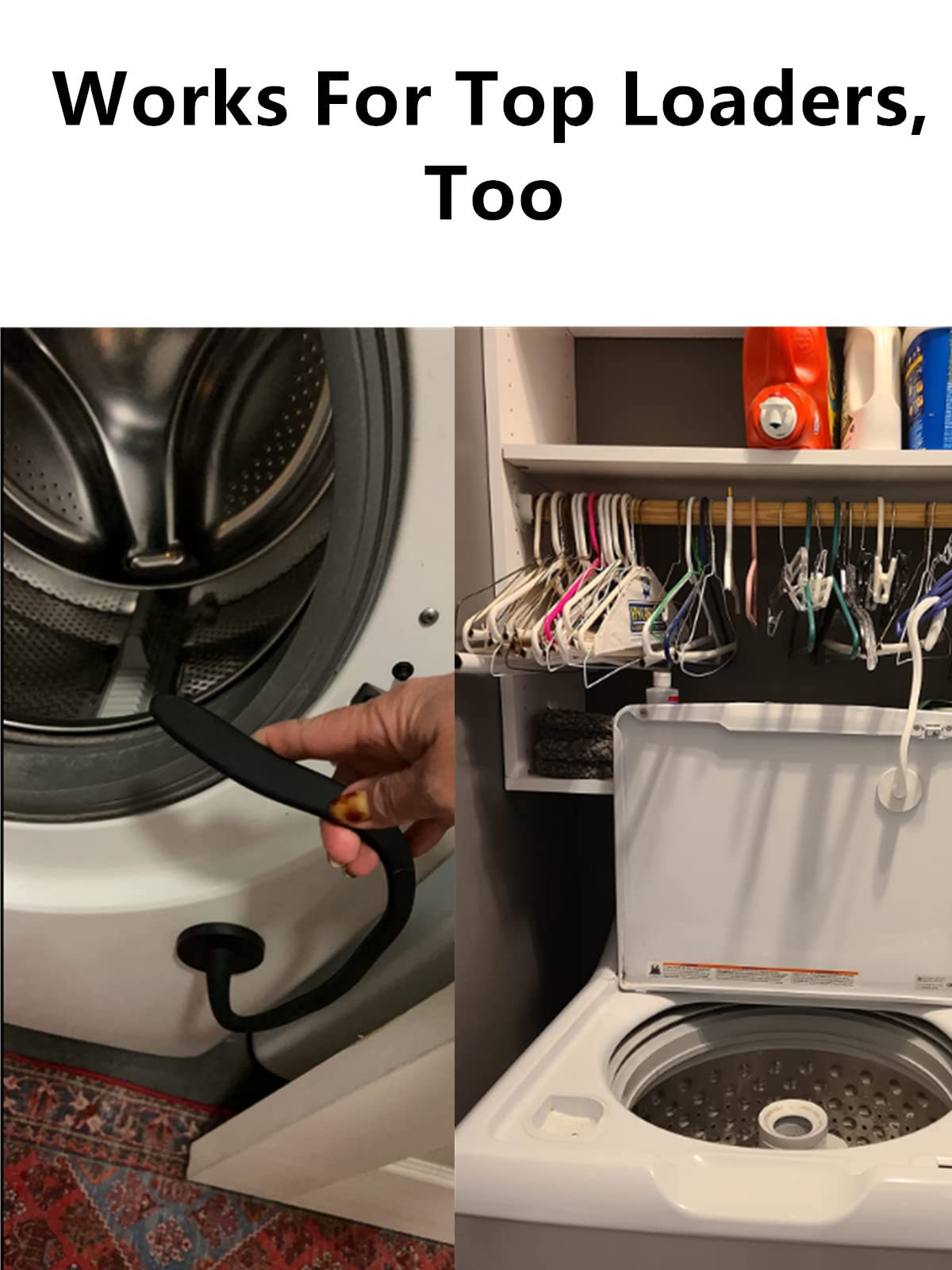 Front Load Washer Door Prop, Magnetic Washing Machine Door Holder, Keep Washer Door Open, Flexible Prop Fits Most Washing Machines