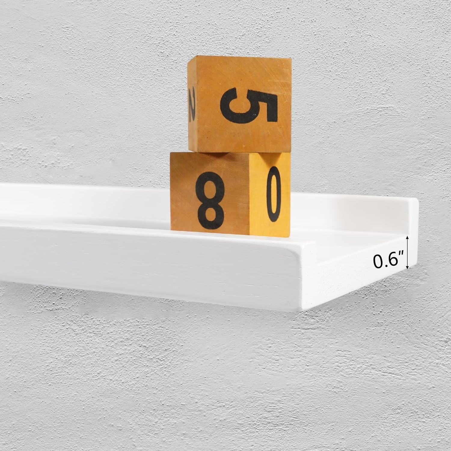 Recogwood 48 Inch Long Floating Shelves Wall Mounted Set of 2, Solid Oak Wood Shelf for Storage, Rustic Hanging Shelves for Display, Bedroom Living Room Bathroom Kitchen, 48 * 4 * 1.5