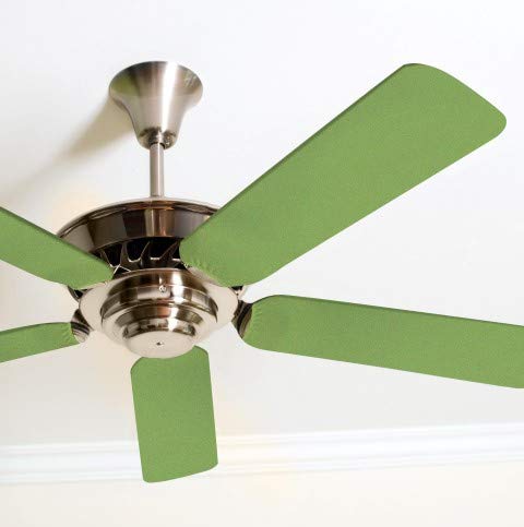 Fancy Blade Ceiling Fan Accessories Blade Cover Decoration, Solid Green