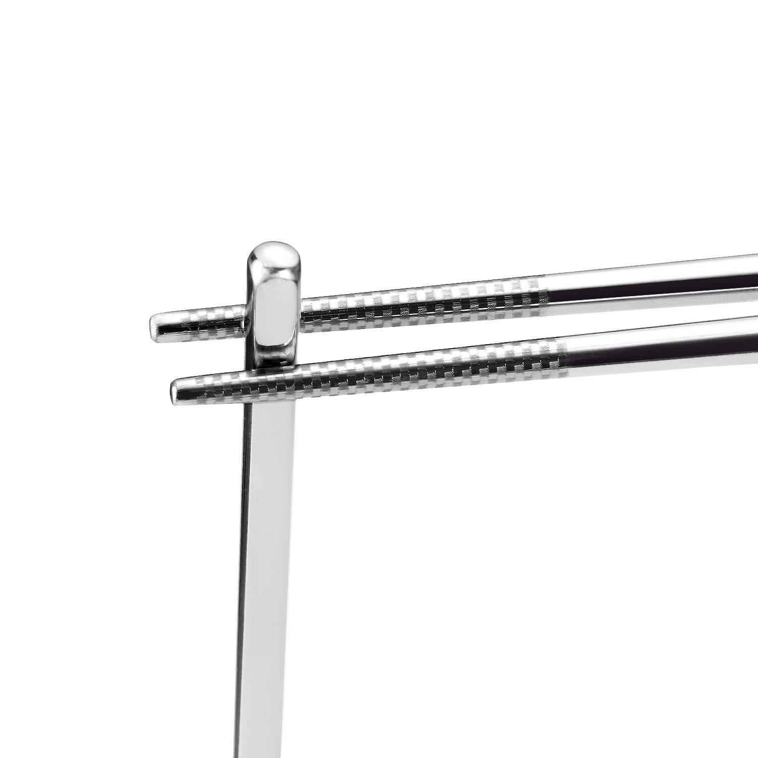 SHARECOOK Chopsticks set, 18/10 Stainless Steel Metal Korean Chopsticks, 9.45 Inches Reusable Chopsticks for Dinner, Easy to Hold, Dishwasher-safe (5 Pairs)