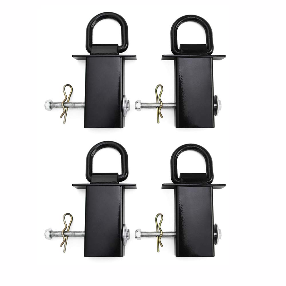 ENIXWILL 4pcs Heavy Duty Stake Pocket D-Ring fit for Utility Trailers and Flatbeds with Hitch Pin