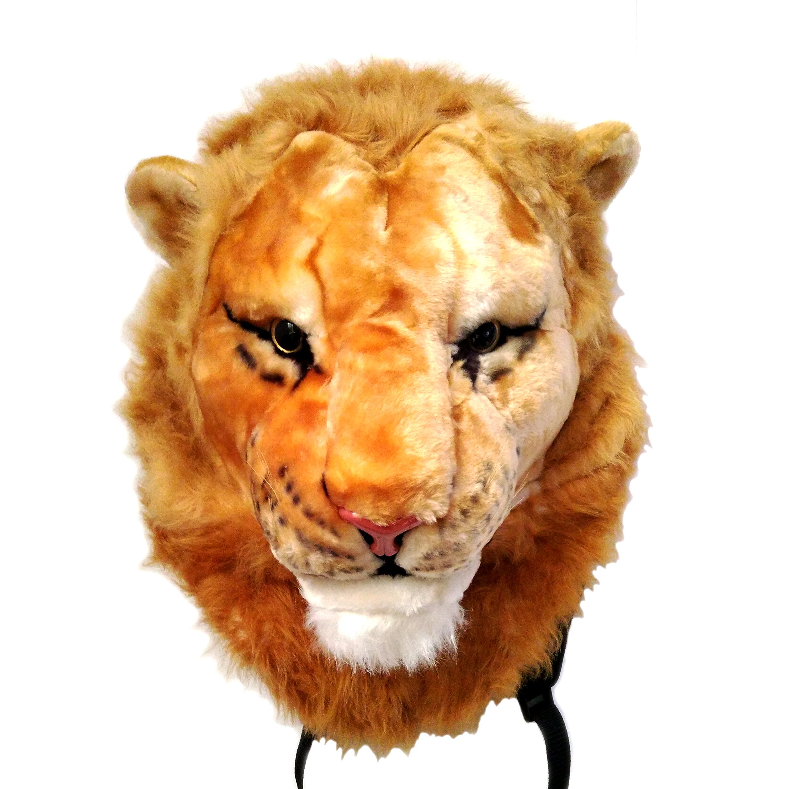 Glanzzeit 3D Animal Head Backpack Cool Design Panda Tiger Lion Panther Knapsack (Large, Lion)