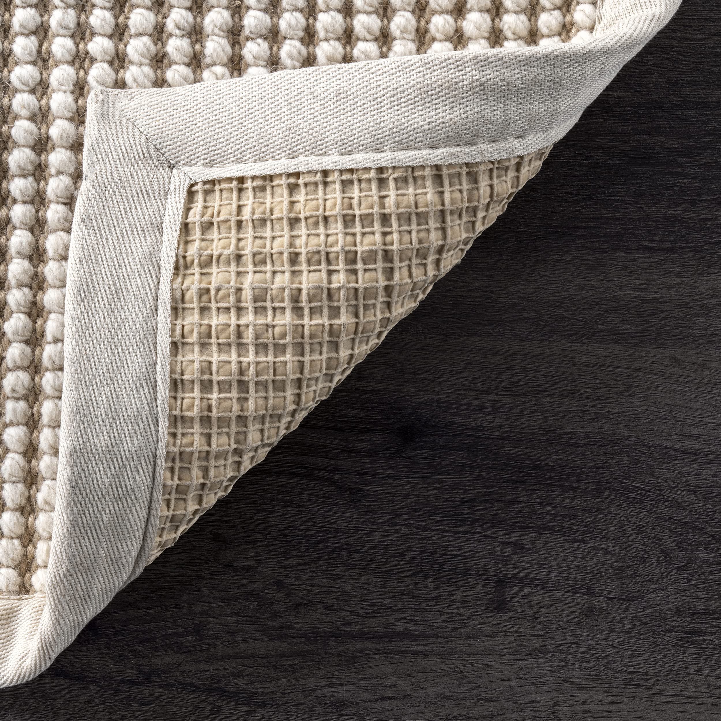 Rugs USA x Arvin Olano Patricia Jute and Wool Area Rug, 6x9, Ivory
