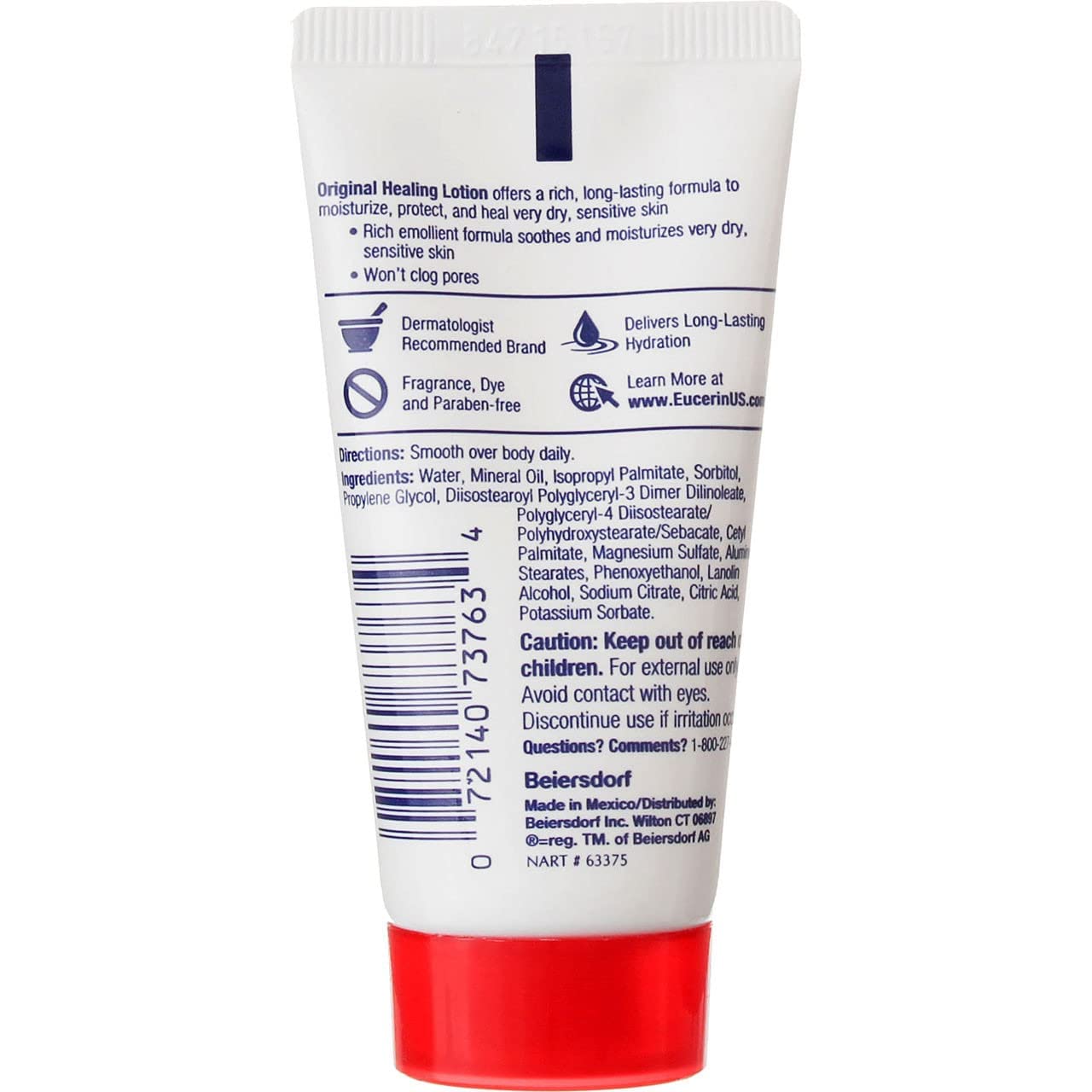 Eucerin Original Moisturizing Lotion 1 oz ( Pack of 3)