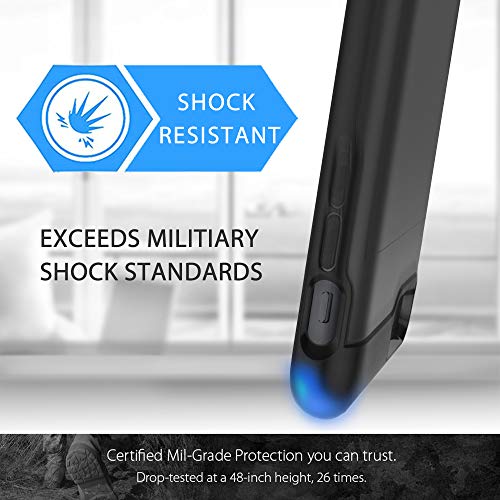 SUPBEC iPhone XR Case with Card Holder and[ Screen Protector Tempered Glass x2Pack] i Phone xr Wallet Case Cover with Shockproof Silicone TPU + Anti-Scratch Hard PC - Full Protective (Black)
