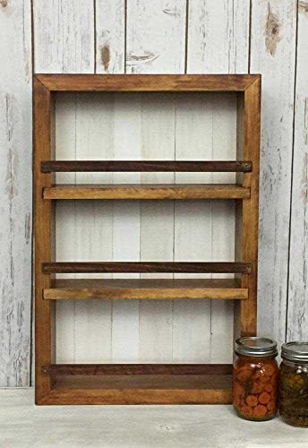 Mansfield Cabinet No. 101 - Solid Wood Spice Rack Cabinet Espresso/Navy Blue
