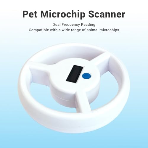 Pet Microchip Reader, Animal Microchip Scanner, Pet ID Tag Scanner, with Display, USB Rechargeable, Compact and Portable, for Dog Pet Cat Animal
