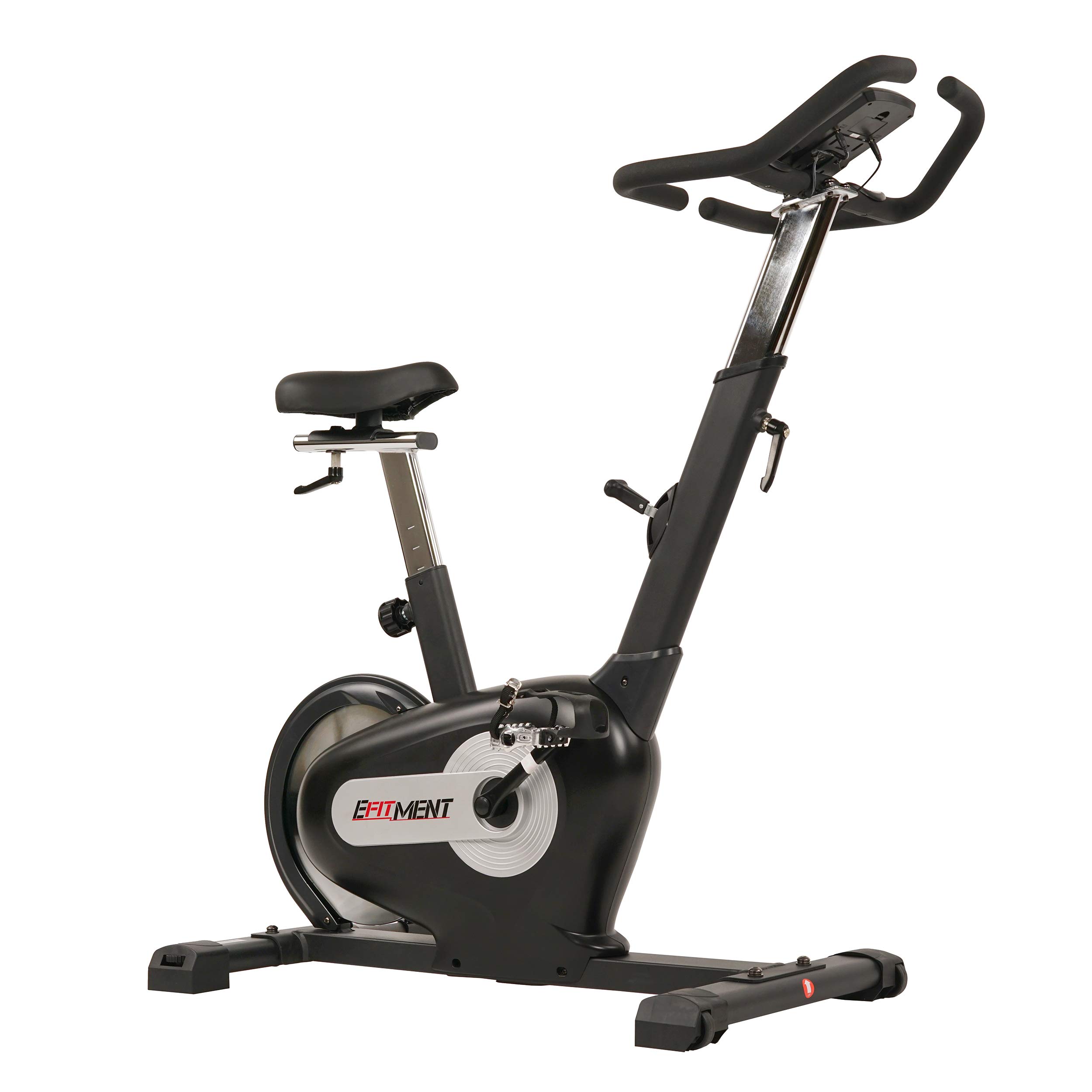 EFITMENT Rear Drive Magnetic Indoor Exercise Bike with LCD Monitor, 242 LB Max Weight and Tablet Holder- B015